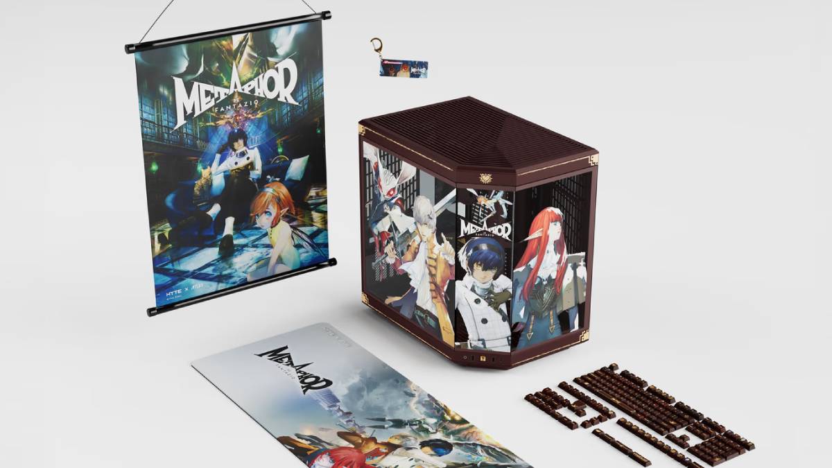 Hyte共享隐喻：Refantazio Y70 PC案例和钥匙扣