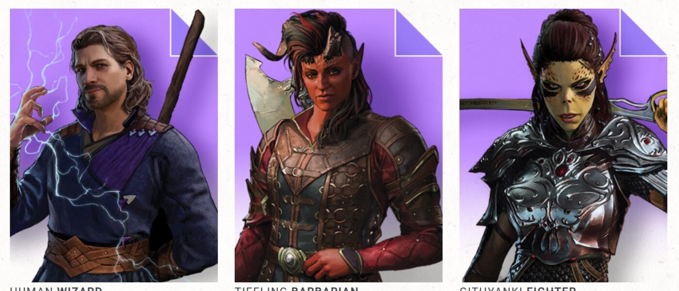 D＆D将Baldur的门3个字符添加到他们的预制选择中 - Recmg.com