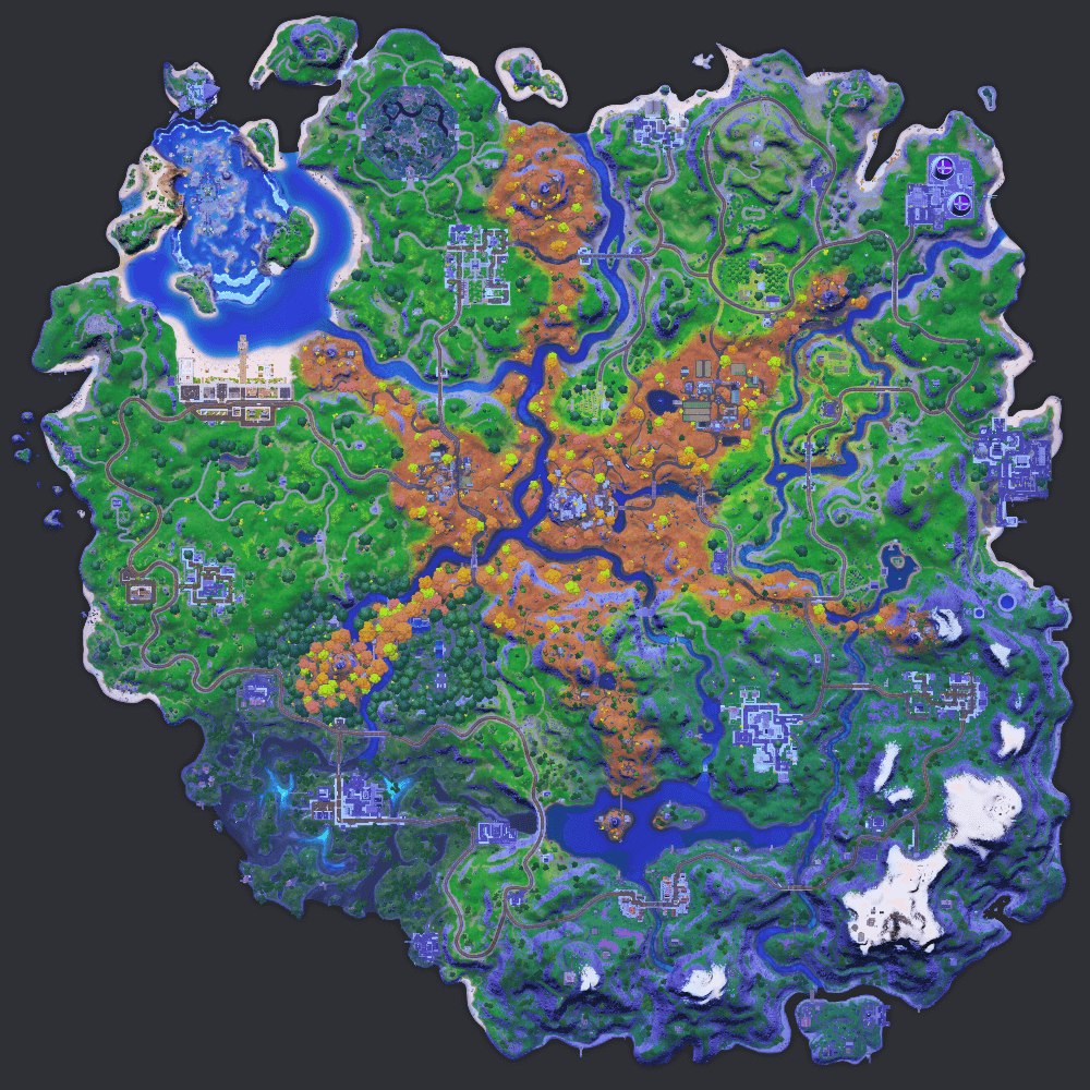 Fortnite 第 2 章第 6 季地图 – 变化、新 POI、地标和位置