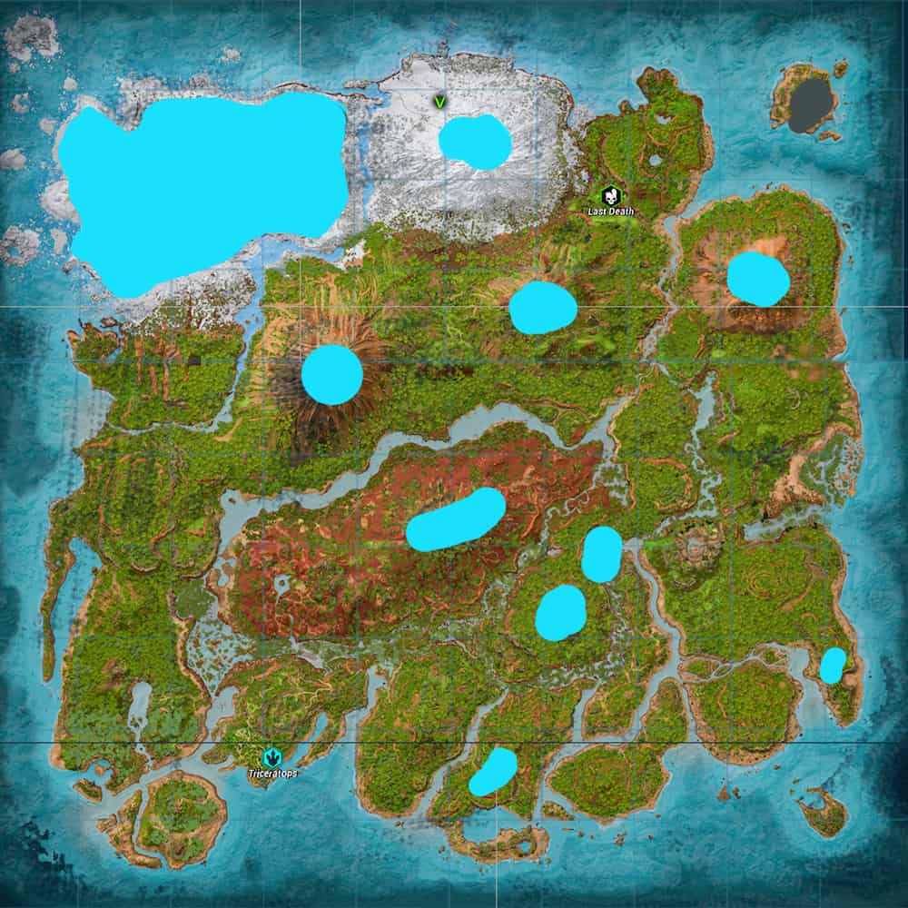 所有 ARK Survival Ascended 资源位置（地图）