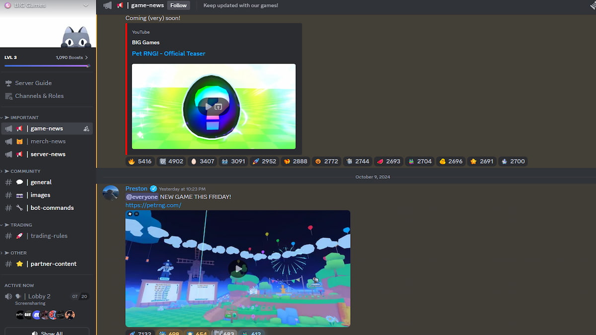 宠物 RNG Trello 和 Discord 链接 – Roblox