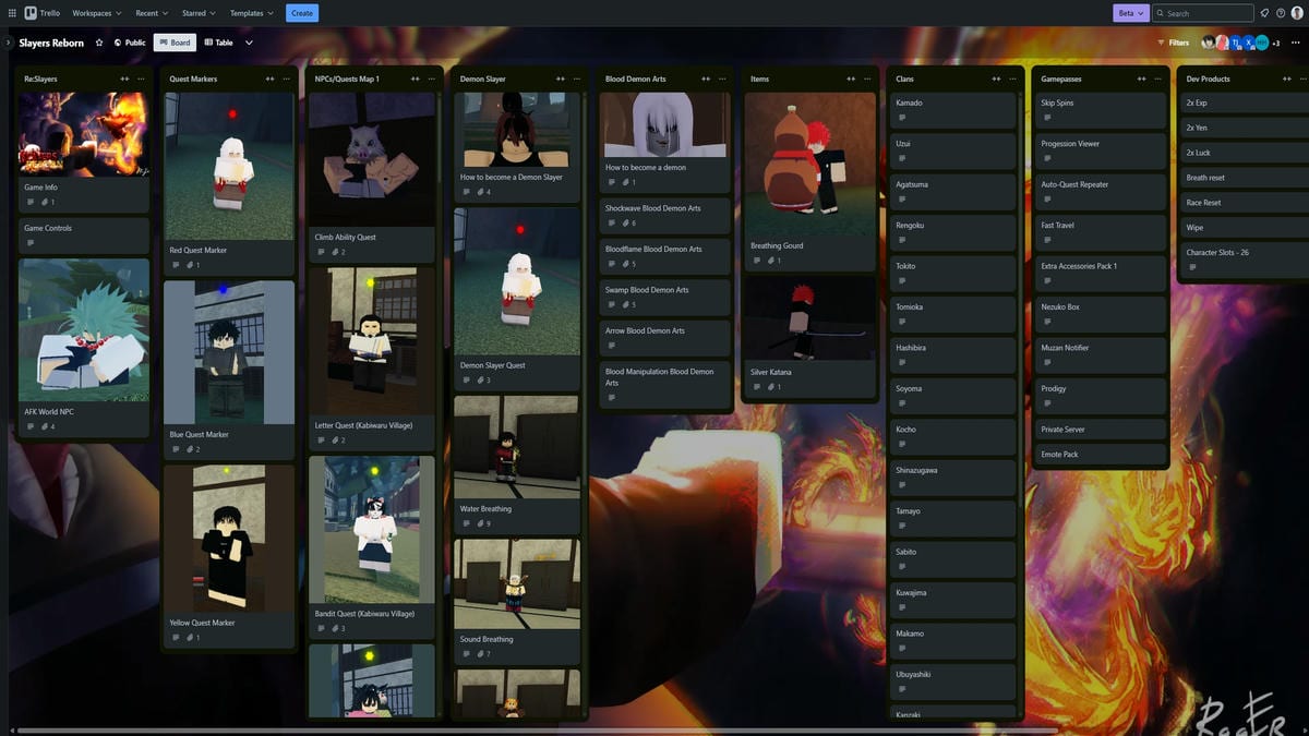 官方 Slayers Reborn Trello Link 和 Discord - Recmg.com