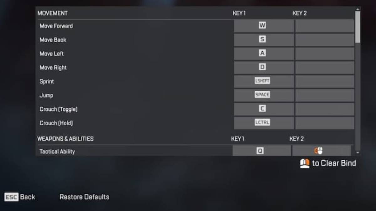 Aceu Apex Legends 设置和按键绑定 - Recmg.com