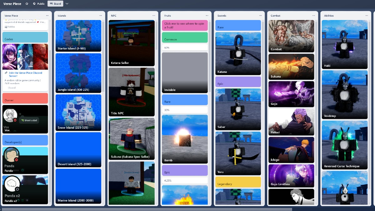 Verse Piece Trello 和 Discord 链接（2025 年 4 月） - Recmg.com