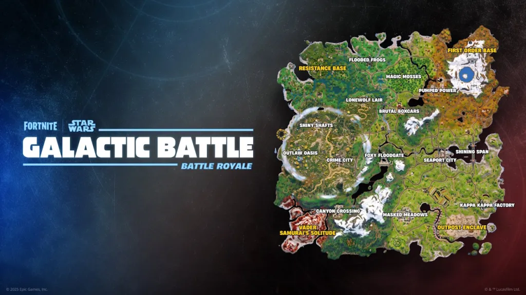 Fortnite第6章第3季地图揭示了：这里的所有更改