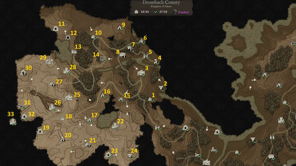 Wartales – 完整德隆巴赫縣地區地圖和位置指南