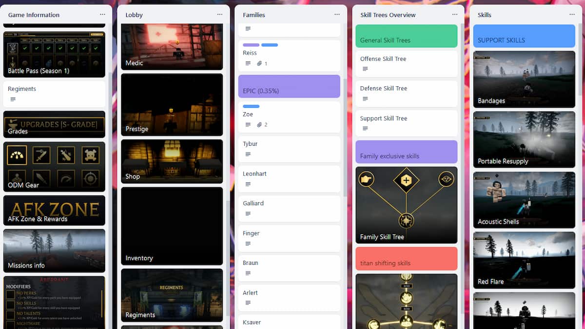 攻擊泰坦革命 Trello 和 Discord 鏈接 - Recmg.com